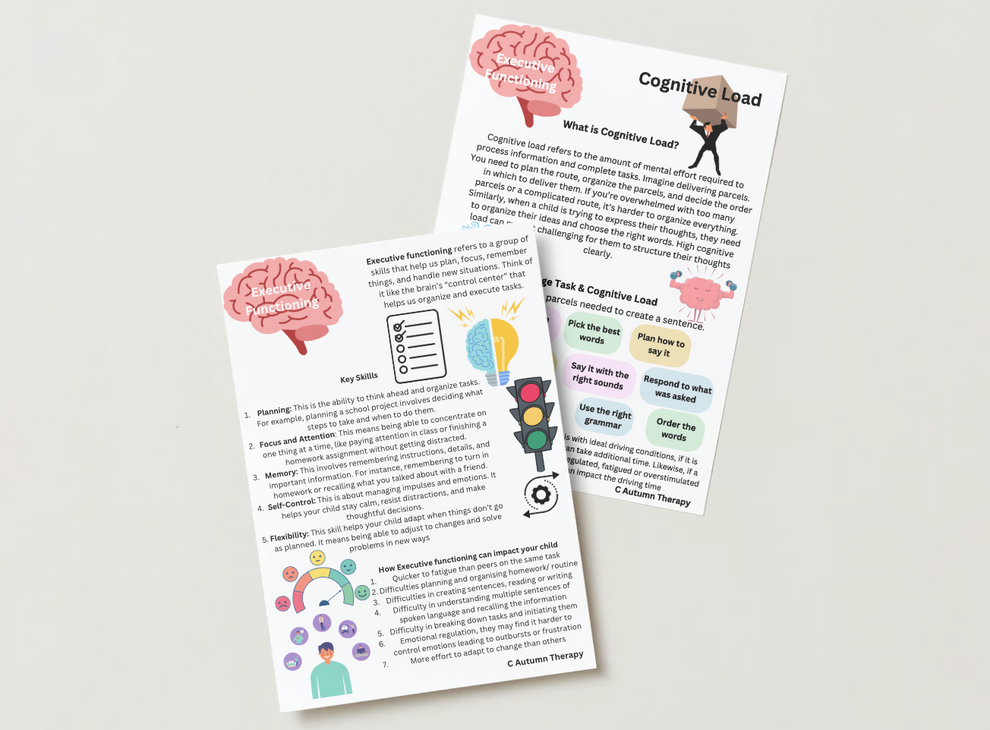 Executive Functioning Handout PDF – Autumn Therapy